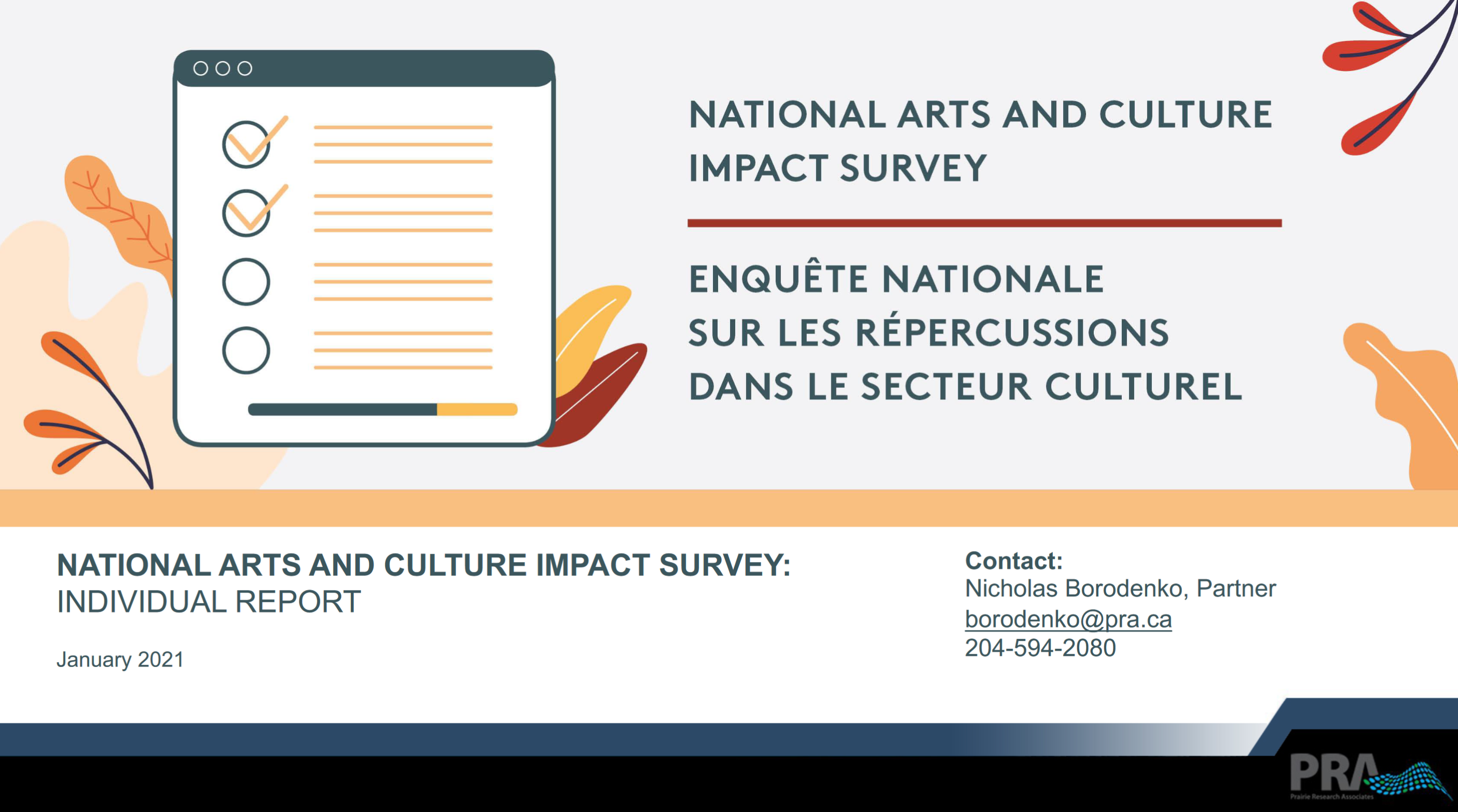 National Arts and Culture Impact Survey: Individual Report - Hill ...